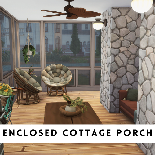Enclosed Cottage Porch - Files - The Sims 4 Rooms / Lots - CurseForge