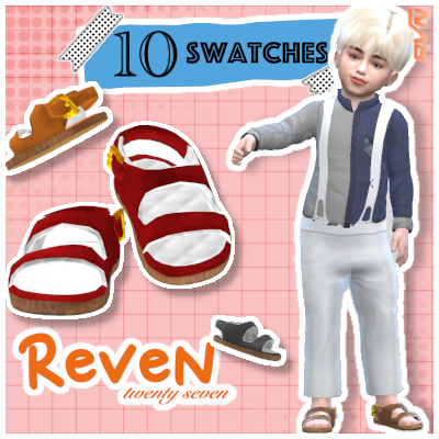 Toddlers Plain Single Strap Sandals (Male/Female) - The Sims 4 Create a ...