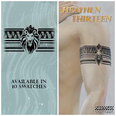Download Tattoo 7: Tribal Lion Tattoo (Upper Arm) - The Sims 4 Mods ...