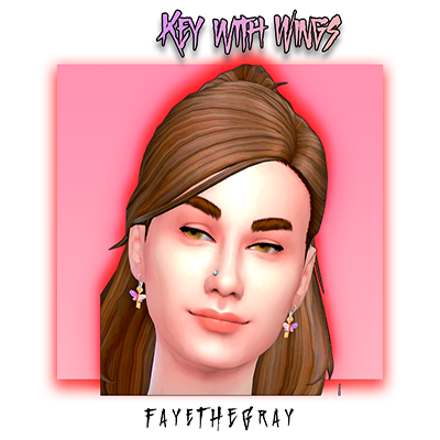 fayethegray - keys with wings, earrings - The Sims 4 Create a Sim ...