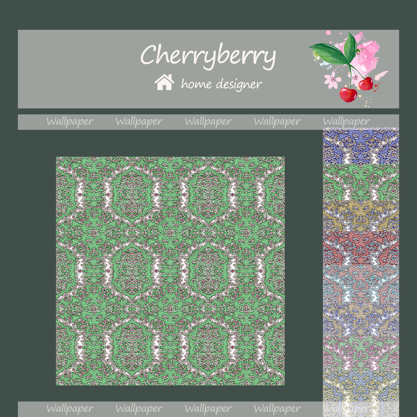 floral wallpaper with geometric pattern - The Sims 4 Build / Buy ...
