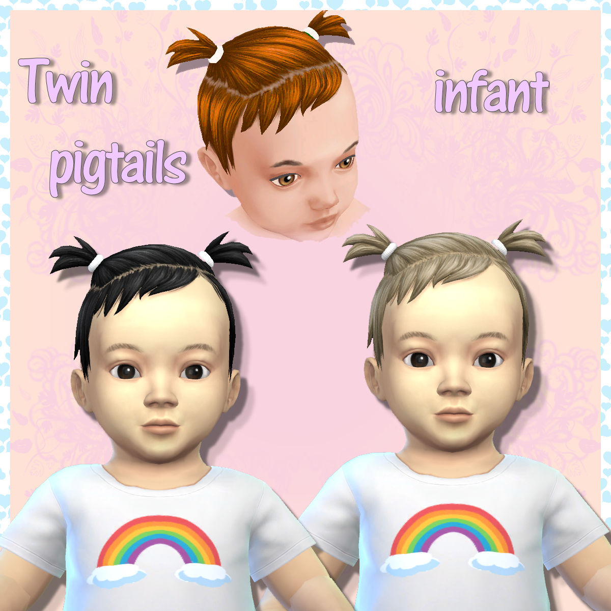 Twin pigtails infant - The Sims 4 Create a Sim - CurseForge