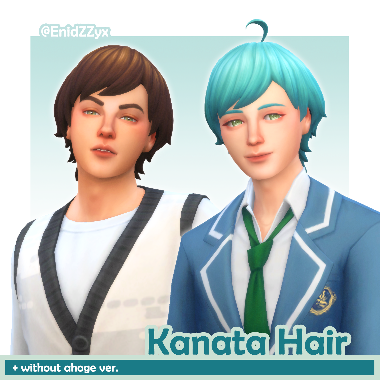 Install [EnidZZyx] Kanata Hair - The Sims 4 Mods - CurseForge