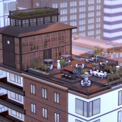 ღ Chic Rooftop Restaurant - The Sims 4 Rooms / Lots - CurseForge