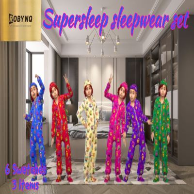 Supersleep sleepwear set - The Sims 4 Create a Sim - CurseForge