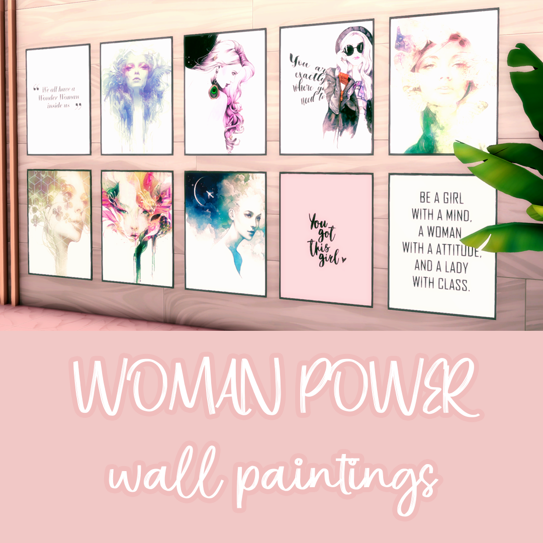 Woman Power paintings - The Sims 4 Build / Buy - CurseForge