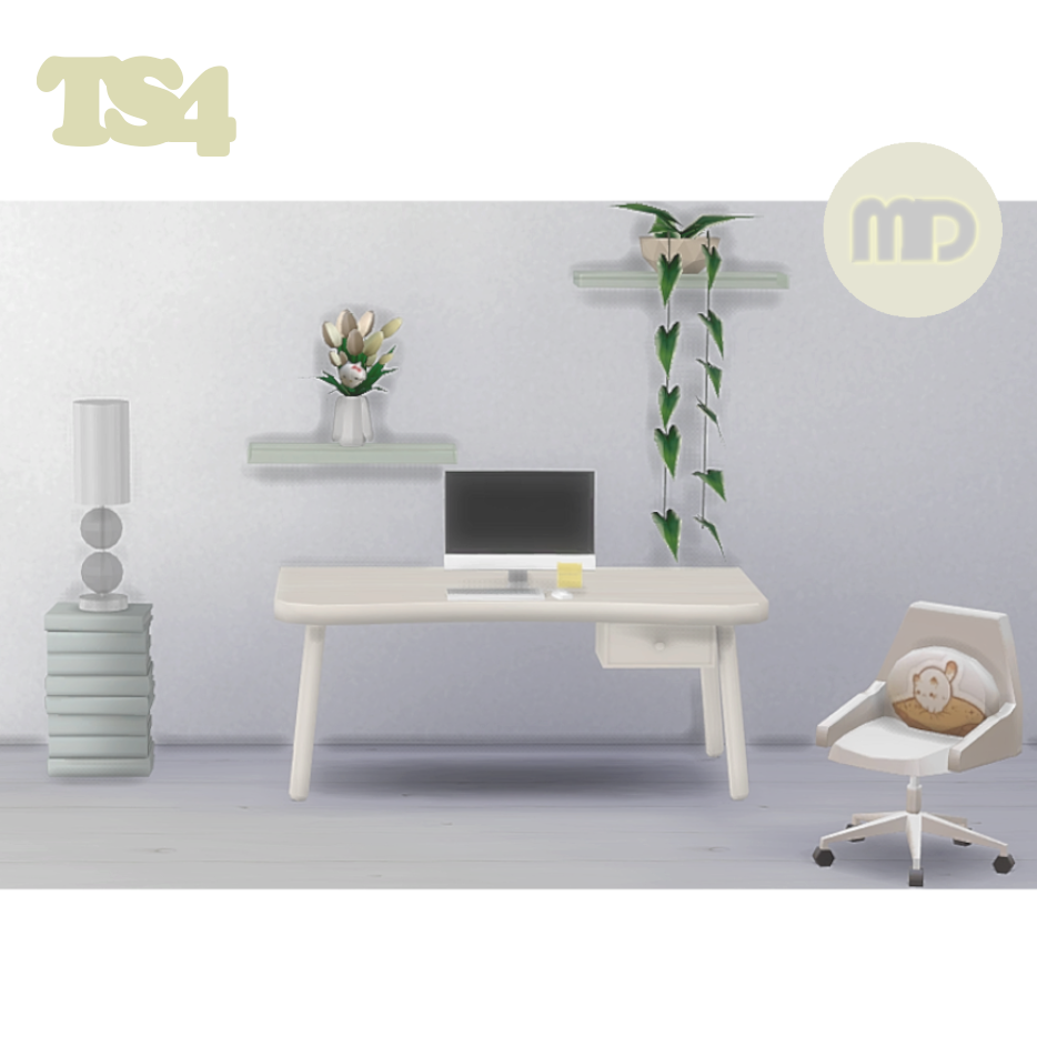 Cute n' Cozy Desk Set Up - Mimidarling - The Sims 4 Build / Buy ...