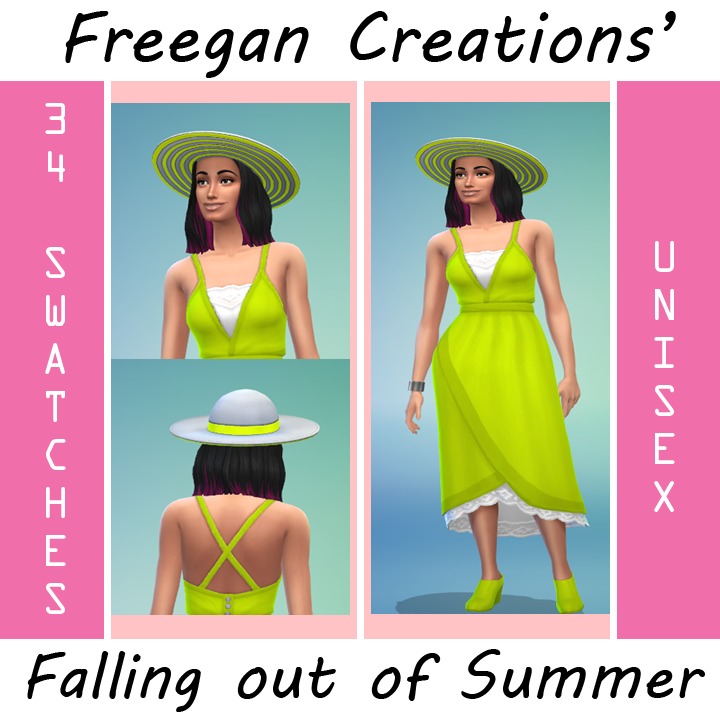 FC-Falling out of Summer Set-Sunday's Best Hat - The Sims 4 Create a ...