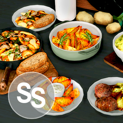 Mashed potatoes with cutlets, potatoes with mushrooms and rustic - The ...