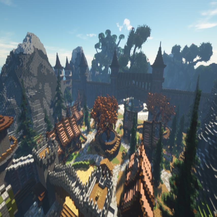 Minecraft Medieval Town Schematics