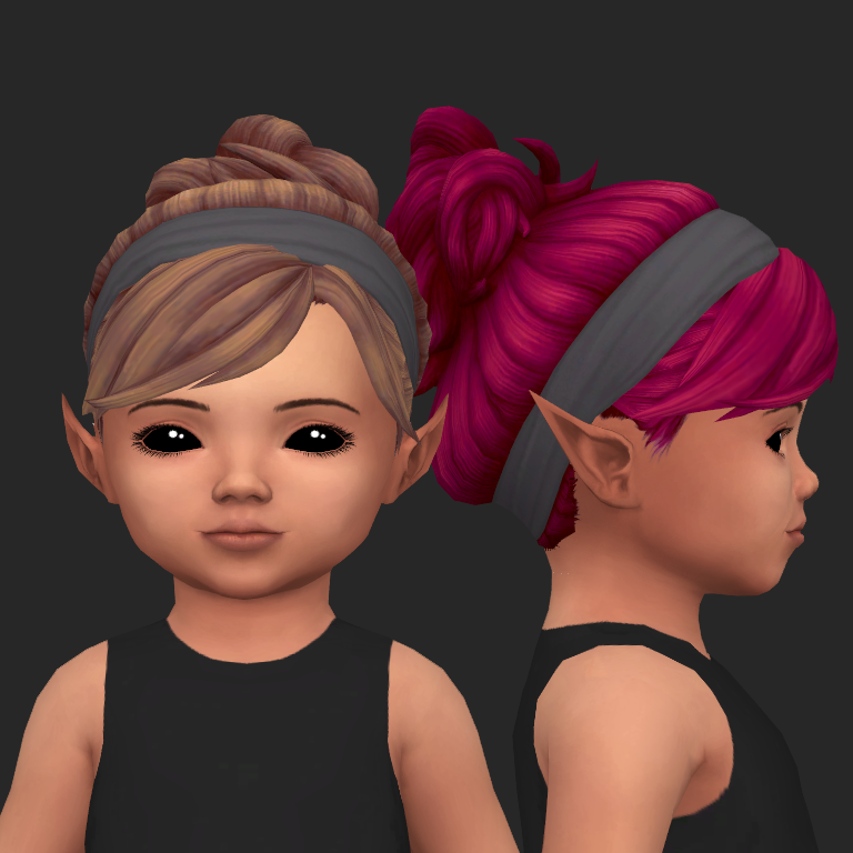 Toddler Messy Bun & Headband - The Sims 4 Create a Sim - CurseForge