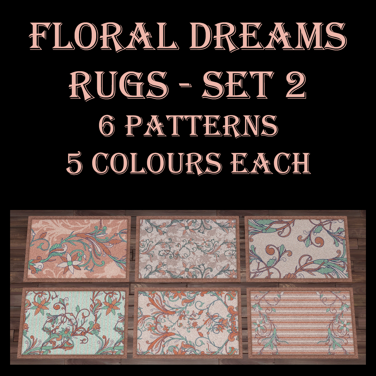 Floral Dreams Rugs - Set 2 - The Sims 4 Build / Buy - CurseForge