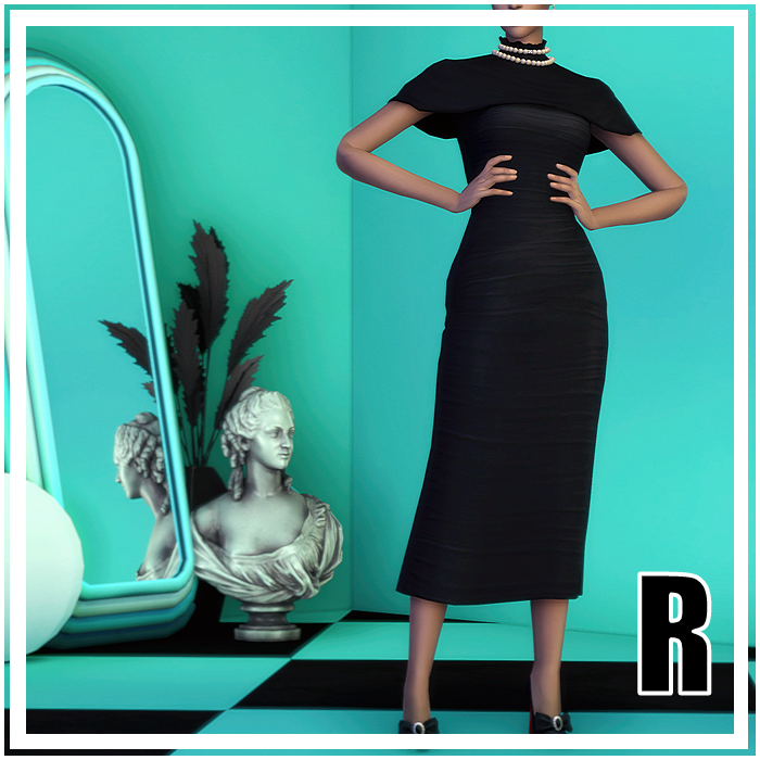 R 000 & 1837 Co. - Corbett Minimal Cape Dress SET - Files - The Sims 4 ...