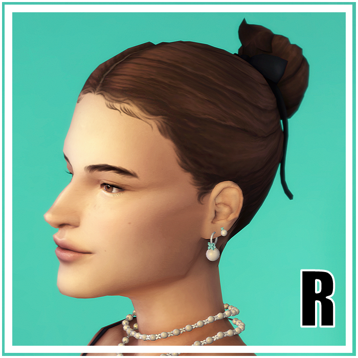 Download R 000 & 1837 Co. - Hailey Bun Hair & RIbbon SET - The Sims 4 ...