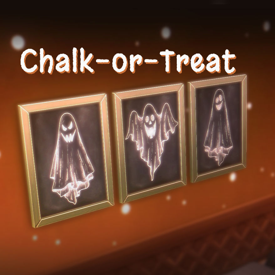 Chalk-or-Treat Blackboard (Simblreen 2022) - Build / Buy - The Sims 4