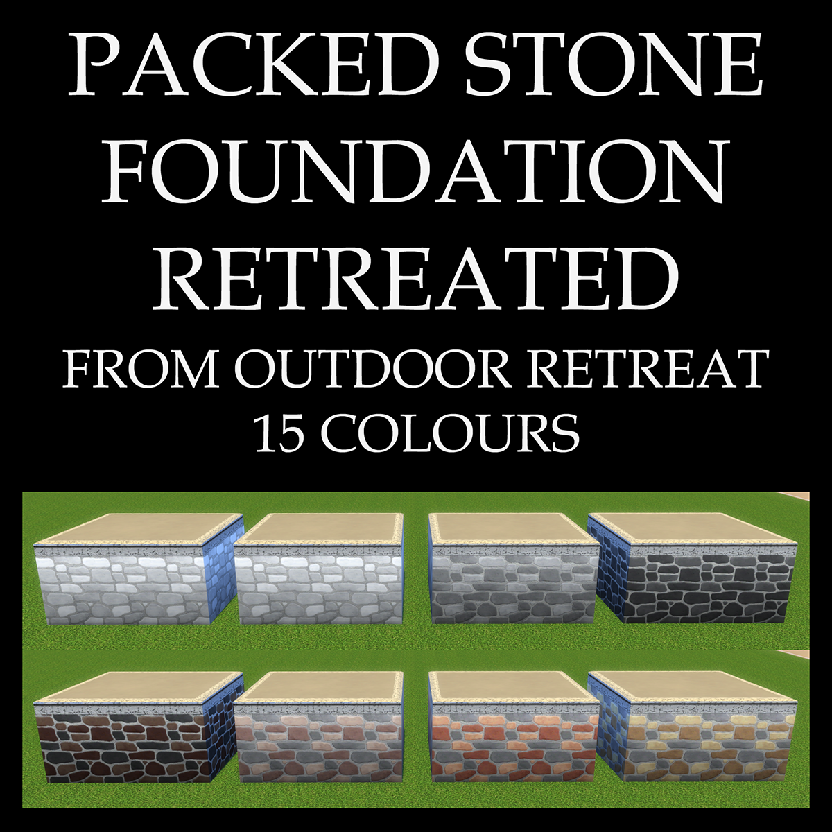 Packed Stone Foundation from Outdoor Retreat Retreated - The Sims 4 ...