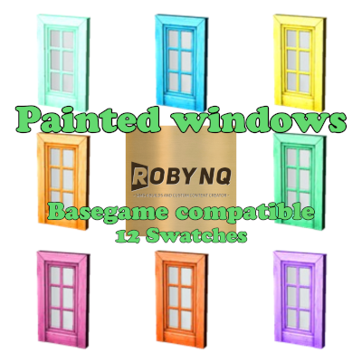 Upcycled painted barn sash windows - The Sims 4 Build / Buy - CurseForge