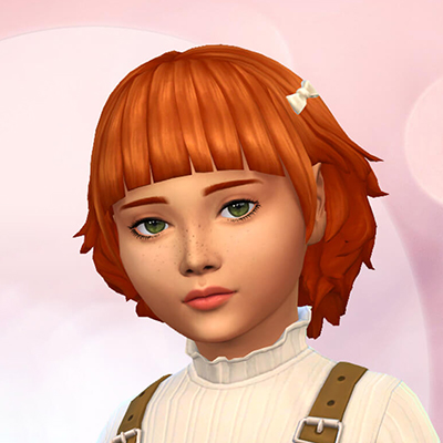 Riley Hairstyle + Bow for Girls - The Sims 4 Create a Sim - CurseForge