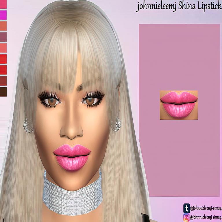 johnnieleemj Shina Lipstick - The Sims 4 Create a Sim - CurseForge