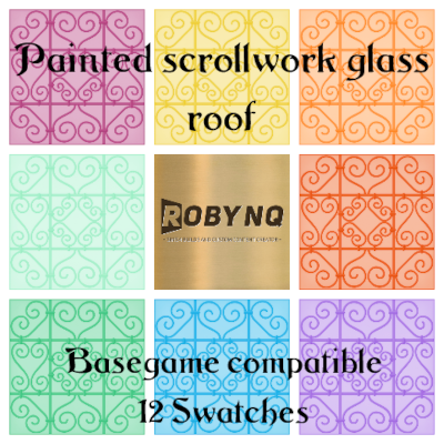 Painted scrollwork glass roof - The Sims 4 Build / Buy - CurseForge
