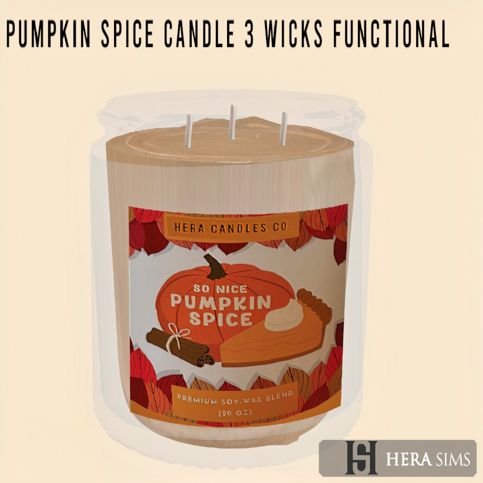 Functional Pumpkin spice candle 3 wicks - The Sims 4 Build / Buy ...