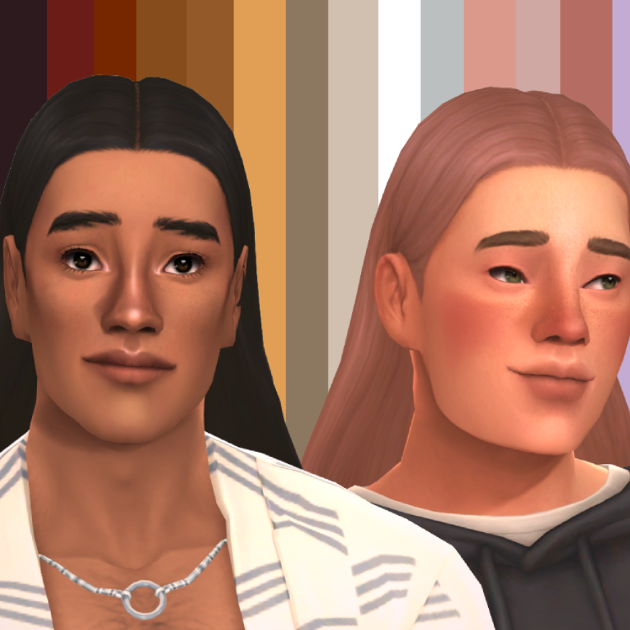 SDX026 - Lucky Hair Palette Recolor (Base Game-Masculine) - The Sims 4 ...