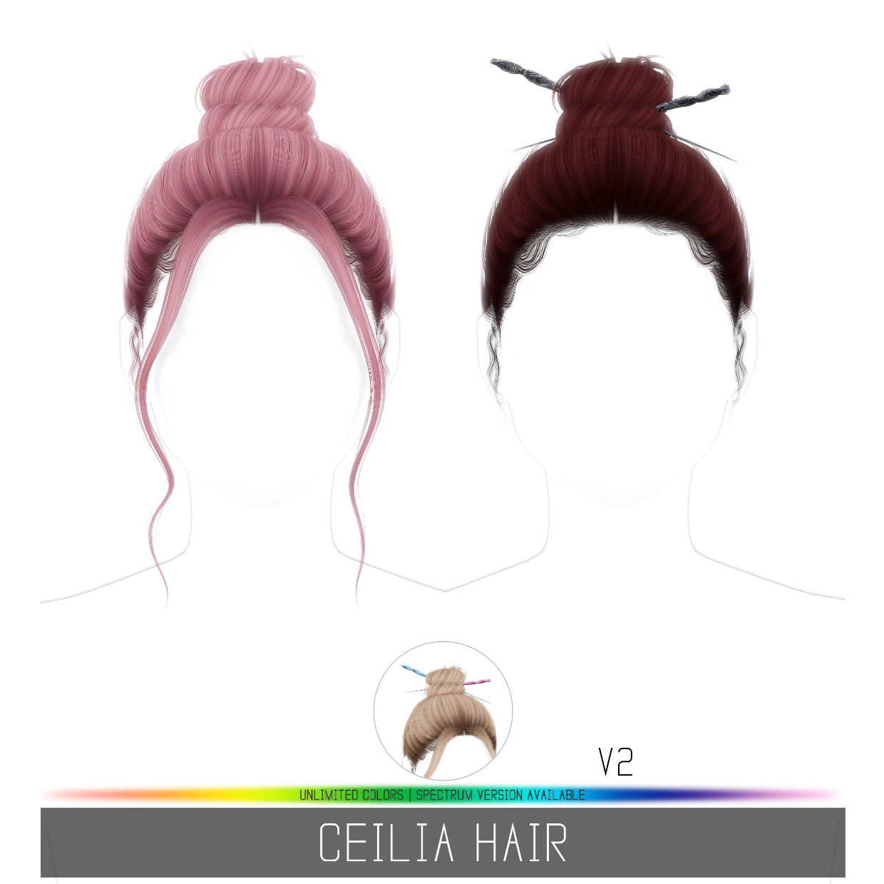 Simpliciaty's Ceilia Hair - The Sims 4 Create a Sim - CurseForge