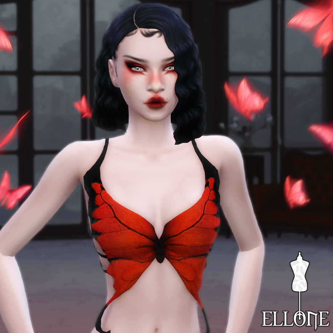Iulia Top (Fragile Flutters Collection) - The Sims 4 Create a Sim - CurseForge