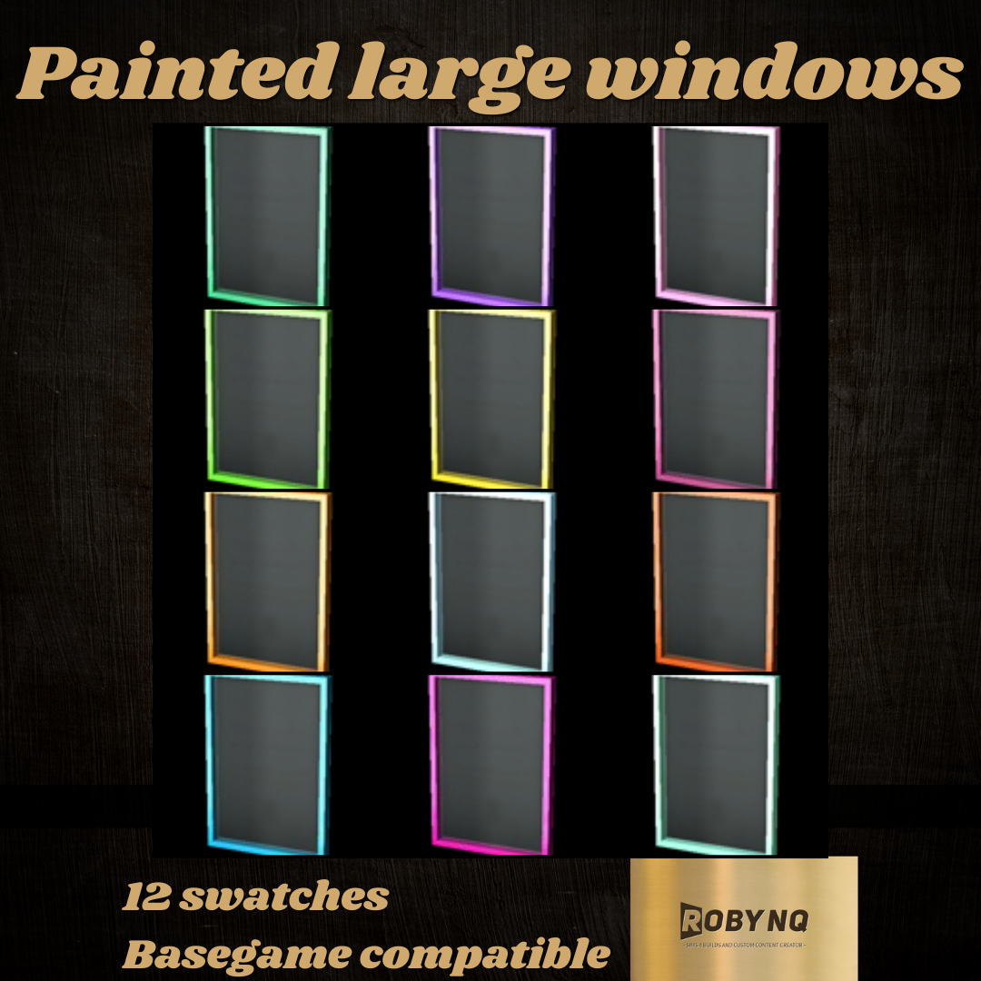 Upcycled painted large windows - The Sims 4 Build / Buy - CurseForge