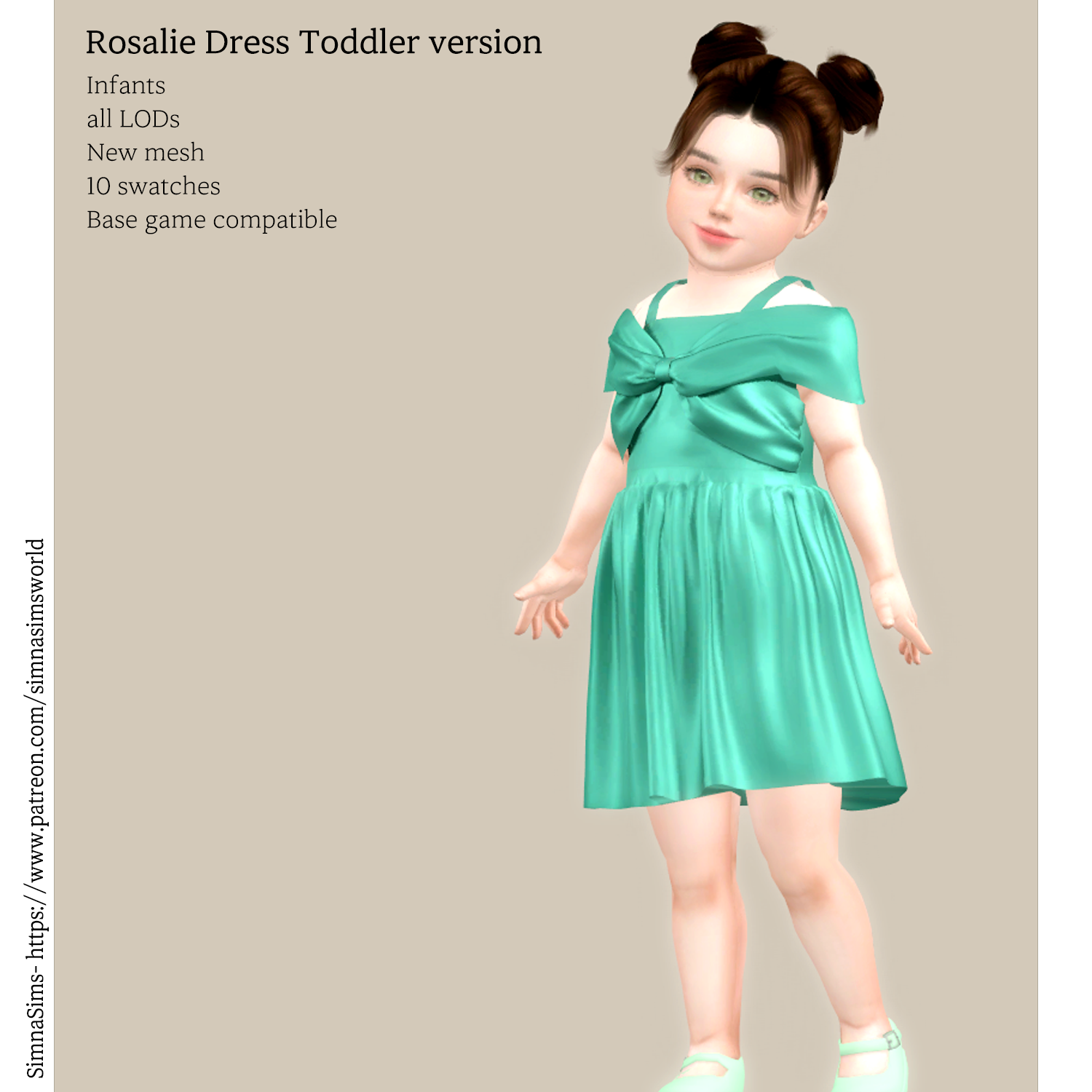 Install simna Rosalie Dress Toddler Version The Sims 4 Mods install-simna-rosalie-dress-toddler-version-the-sims-4-mods