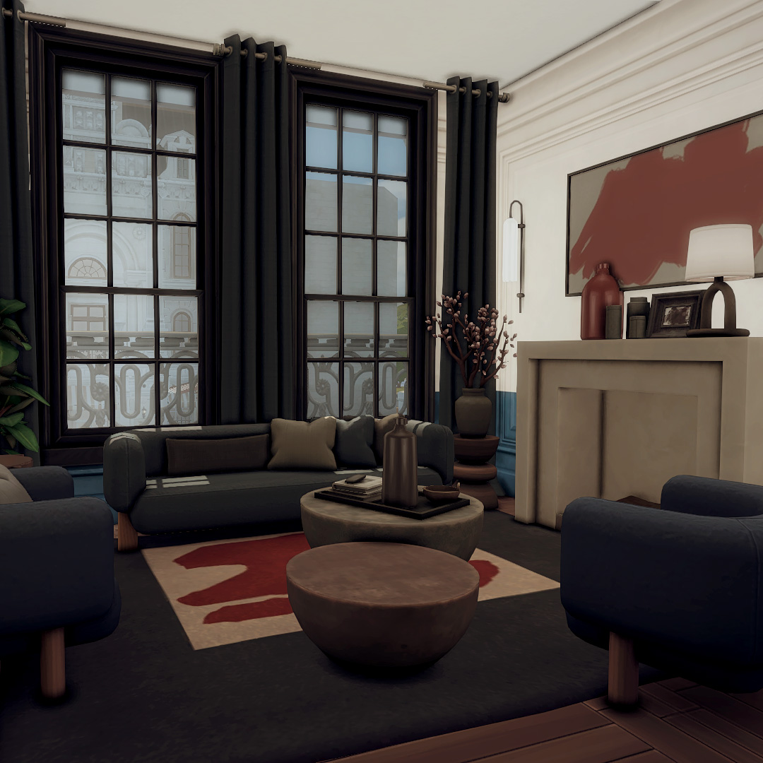 Red and blue living room - The Sims 4 Rooms / Lots - CurseForge