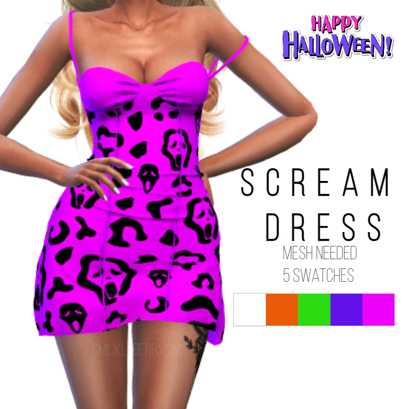 Scream Dress (Halloween) - The Sims 4 Create a Sim - CurseForge