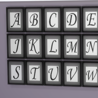 Letter Paintings - The Sims 4 Build / Buy - CurseForge