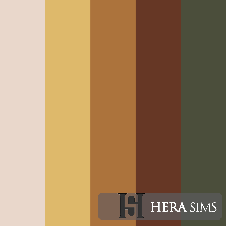 Earth tones bedroom - wall set - The Sims 4 Build / Buy - CurseForge