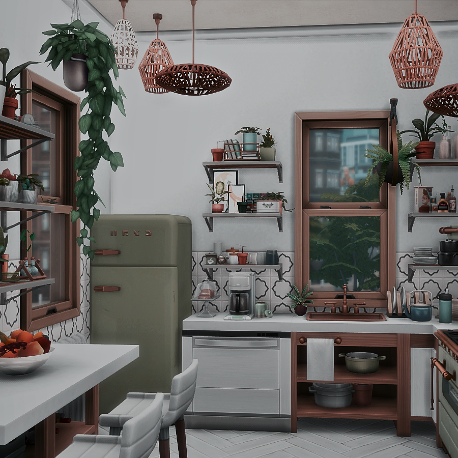 Bright kitchen in botanical style - The Sims 4 Rooms / Lots - CurseForge