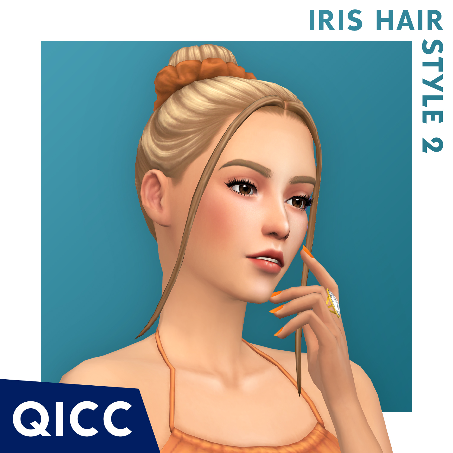QICC - Iris Hair Style 2 - The Sims 4 Create a Sim - CurseForge