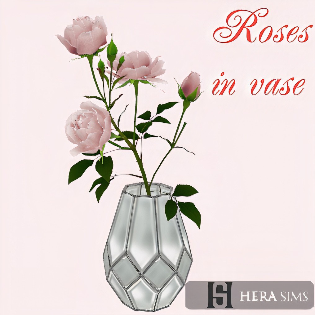 Pink roses in vase - The Sims 4 Build / Buy - CurseForge
