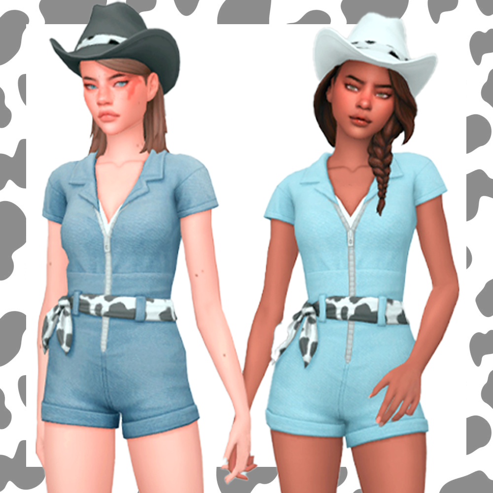 Cow Print Country Set - The Sims 4 Create a Sim - CurseForge