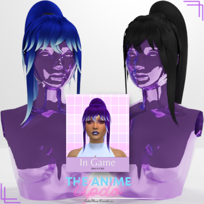 FatalRoseCreations The Anime UpDo - The Sims 4 Create a Sim - CurseForge