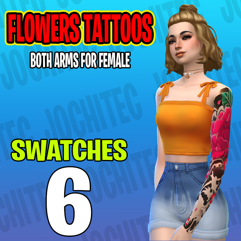 Flower tattoo for arms by Jochi - The Sims 4 Create a Sim - CurseForge