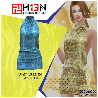High Neck Sequin Dress - The Sims 4 Create a Sim - CurseForge