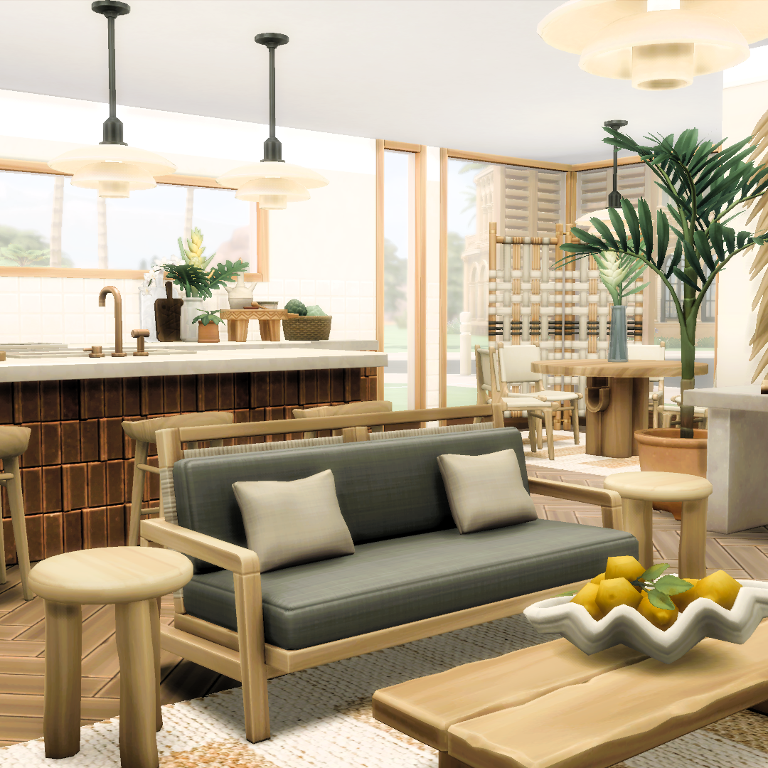 Coconut - Open Concept Living Space - Files - The Sims 4 Rooms / Lots ...