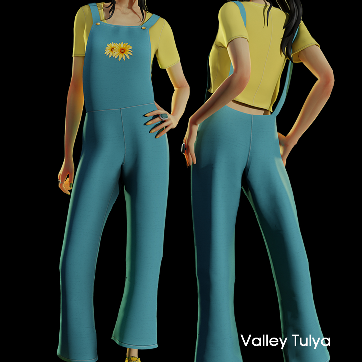 Sunflower Overall - The Sims 4 Create a Sim - CurseForge