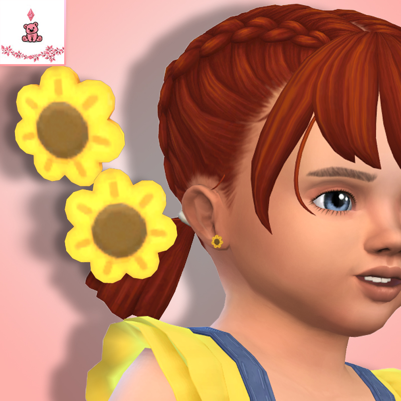 Sunflower Studs [Toddler] - Files - The Sims 4 Create a Sim - CurseForge