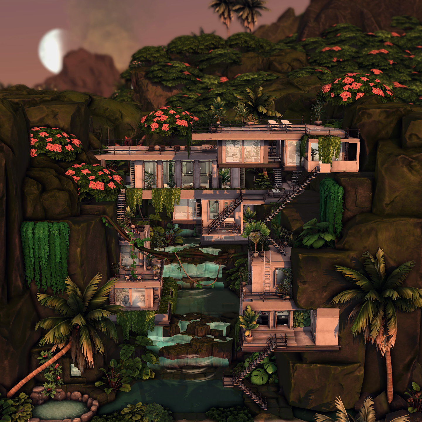 Minimalistic cliff house - The Sims 4 Rooms / Lots - CurseForge