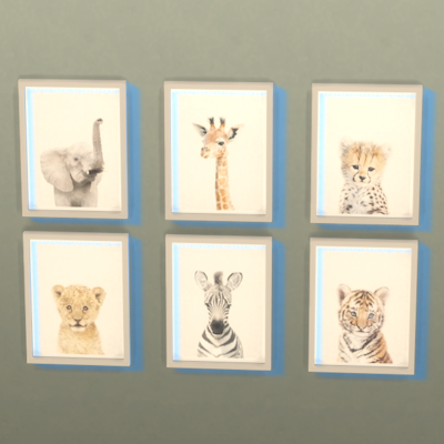Safari Animal Nursery Art - The Sims 4 Build / Buy - CurseForge