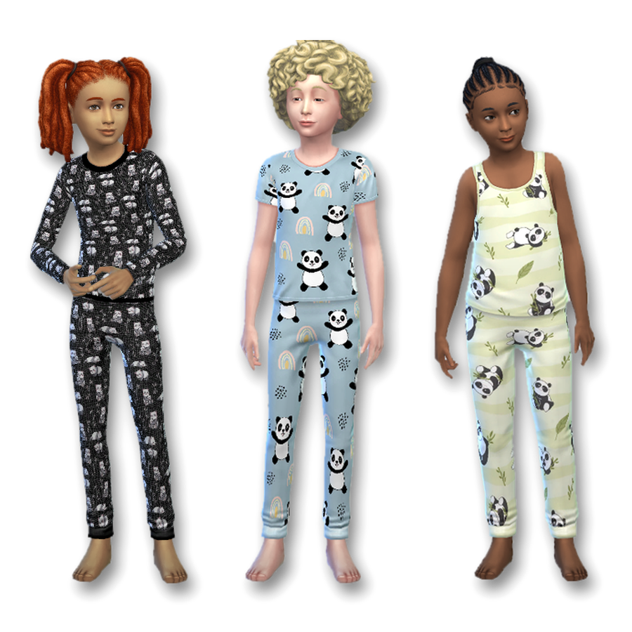 Child Panda Pajama Set - The Sims 4 Create a Sim - CurseForge