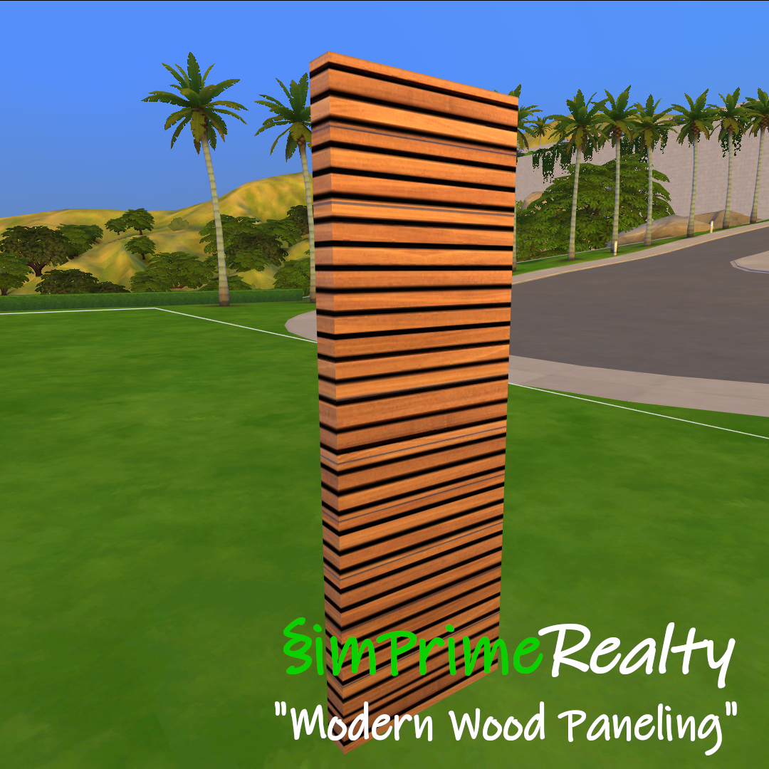 Modern Wood Paneling - Matchstick thin siding - The Sims 4 Build / Buy ...