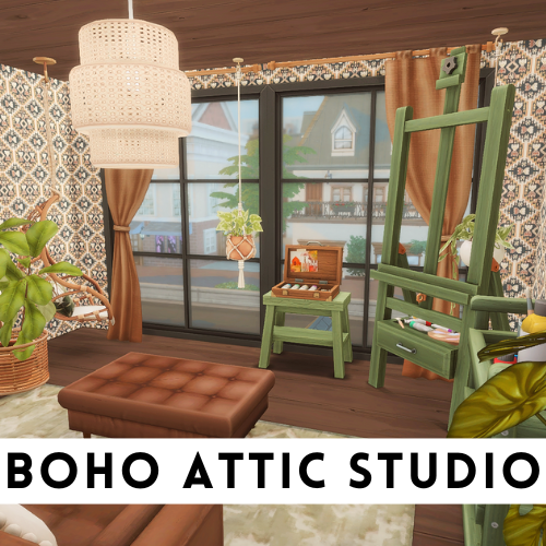 Boho Attic Studio - The Sims 4 Rooms / Lots - CurseForge