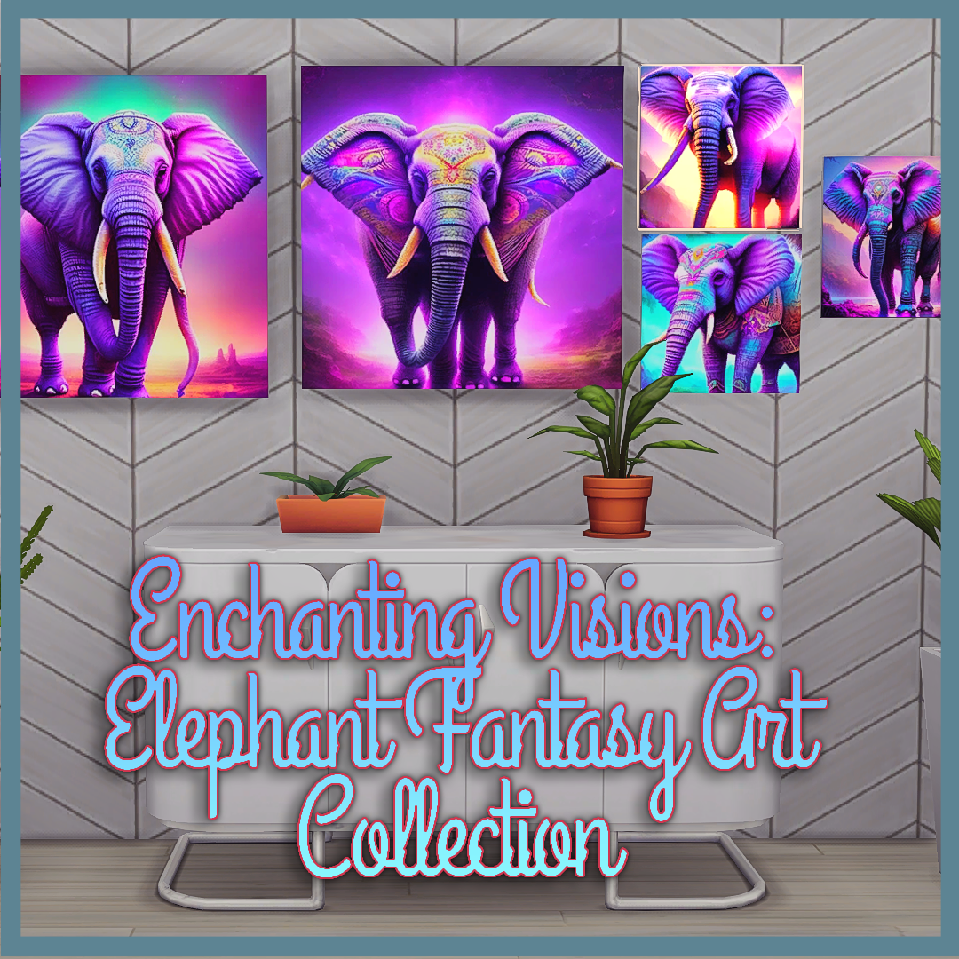 Enchanting Visions: Elephant Fantasy Art Collection - The Sims 4 Build ...